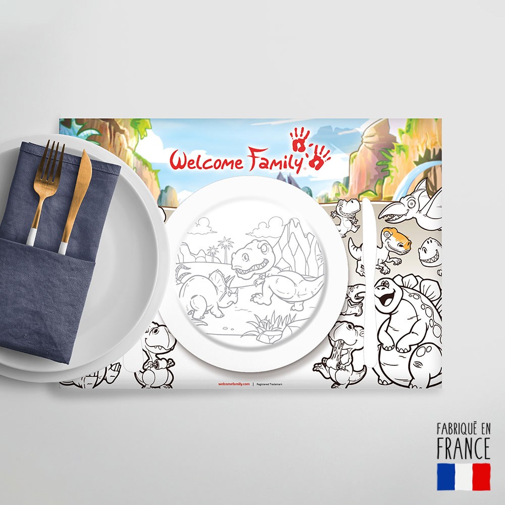 Set de table à colorier pour menu enfant pour restaurant