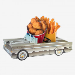 Lunch box and children's menu Cadillac model